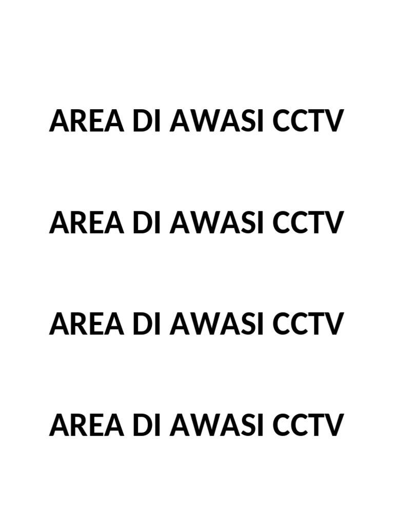 Area Di Awasi CCTV | PDF