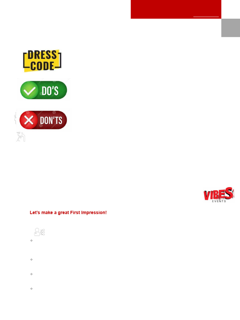VE Guidelines, Dress Code, Do's & Dont's | PDF | T Shirt | Clothing