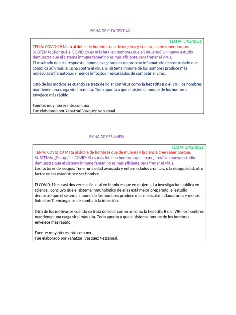 FICHAS | PDF