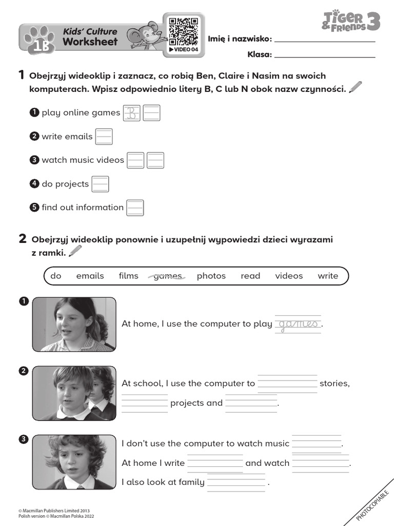 Tiger&Friends 3 - TRF - Kids Culture - 1B | PDF