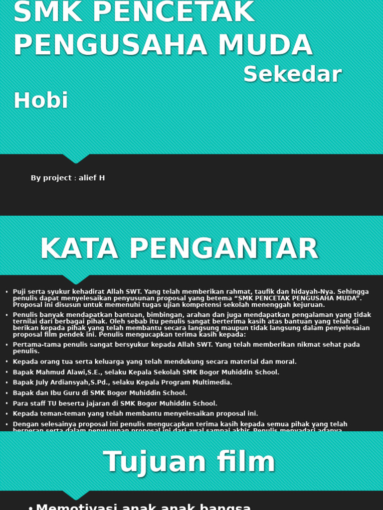 Power point project flm pendek alif ASLI | PDF