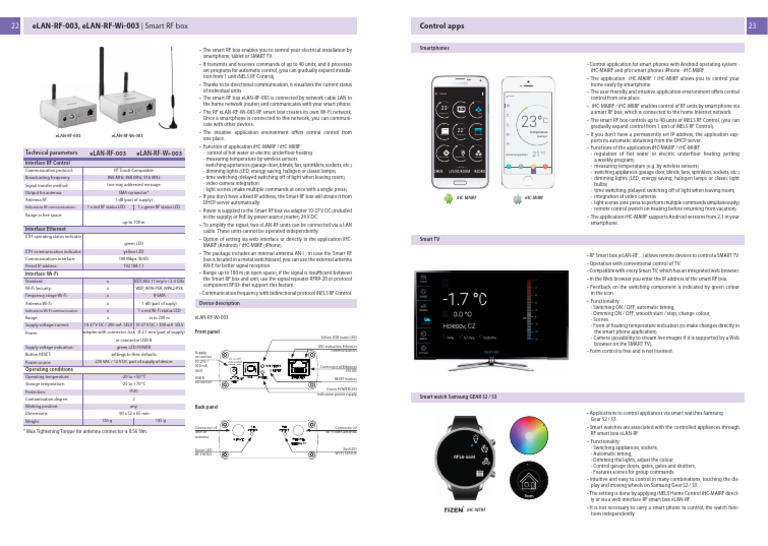 Datasheet - eLAN RF 003 | PDF
