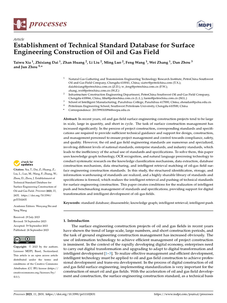 Establishment of Technical Standard Database For S | PDF