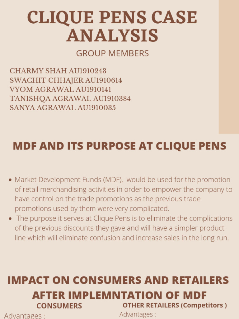 Clique Pens Case Analysis | PDF