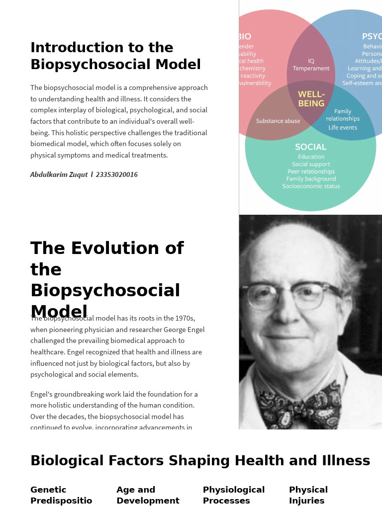 Introduction To The Biopsychosocial Model | PDF