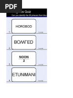 Easy Dingbats Quiz for Kids | PDF