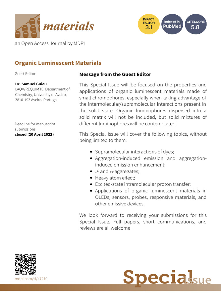 Organic Luminescent Materials | PDF
