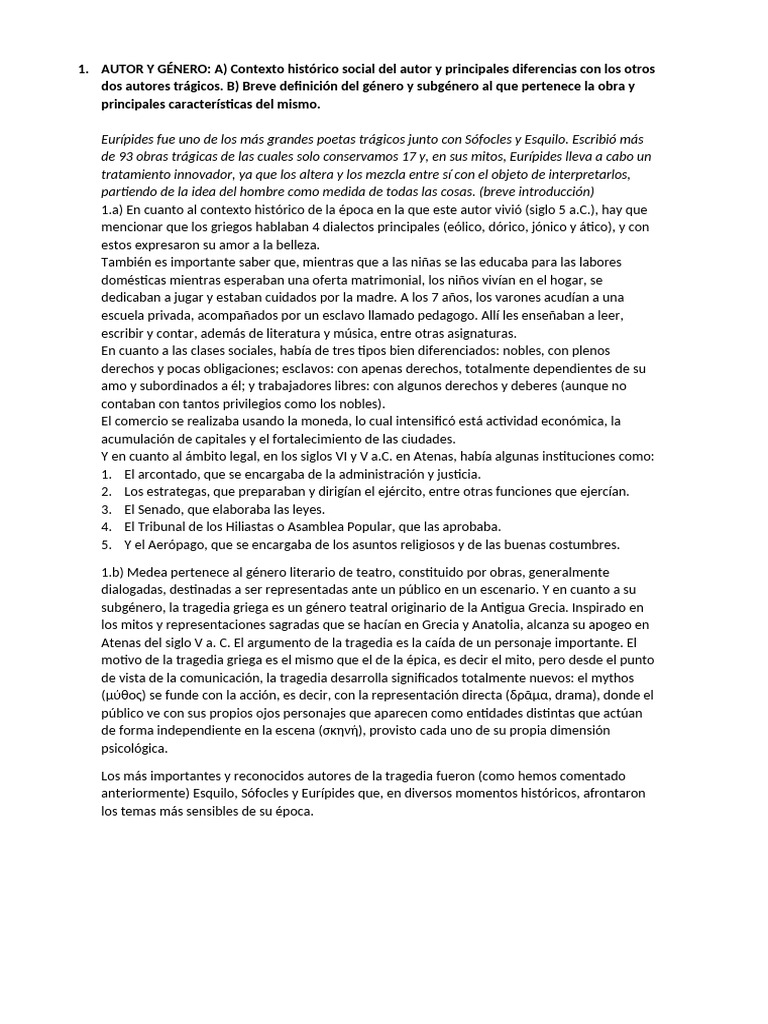 Ficha Medea | PDF