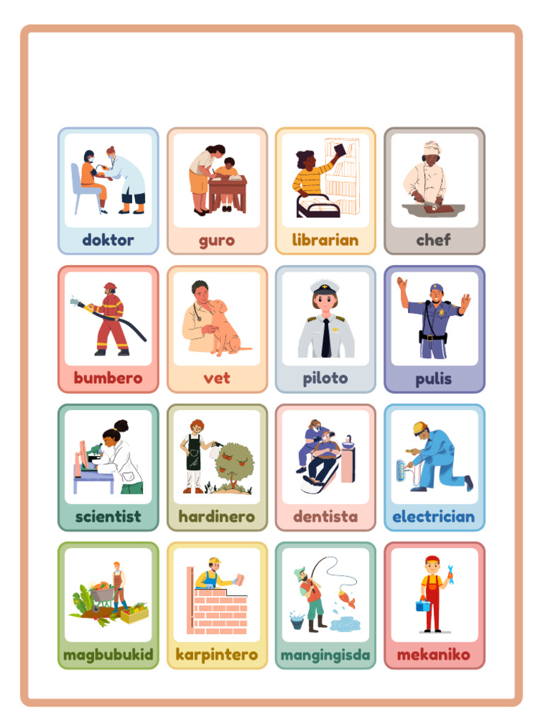 Colorful Illustrative Community Helpers Educational Poster | PDF