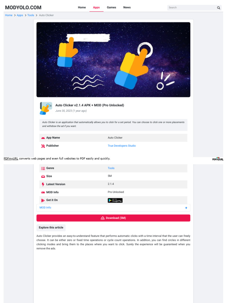 Modyolo Com Auto-Clicker HTML | PDF