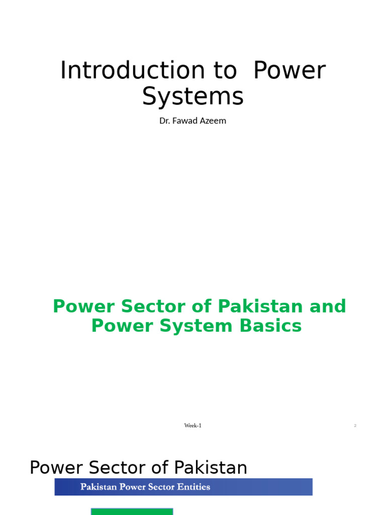 Lecture-1 Advance Power System Analysis | PDF