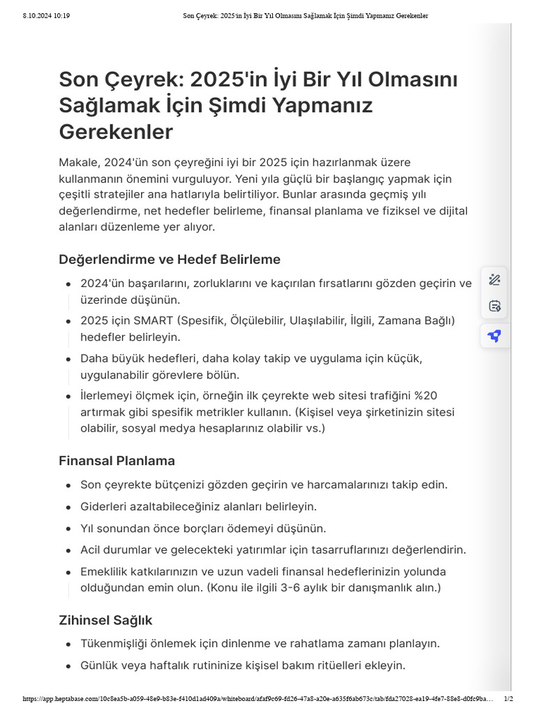 Son Çeyrek - 2025'in İyi Bir Yıl Olmasını Sağlamak İçin Şimdi Yapmanız ...