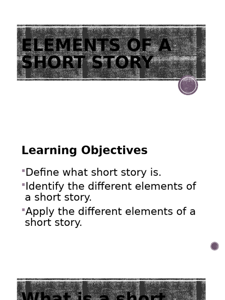 Elements of A Short Story | PDF