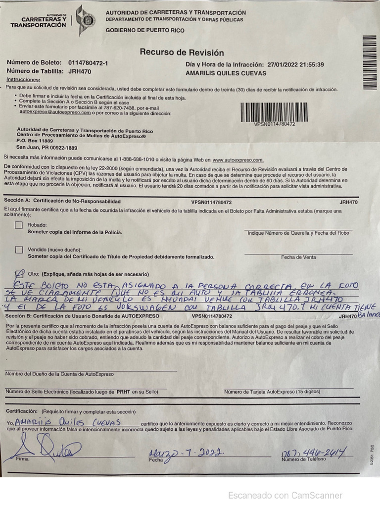 Boleto Autoexpreso | PDF