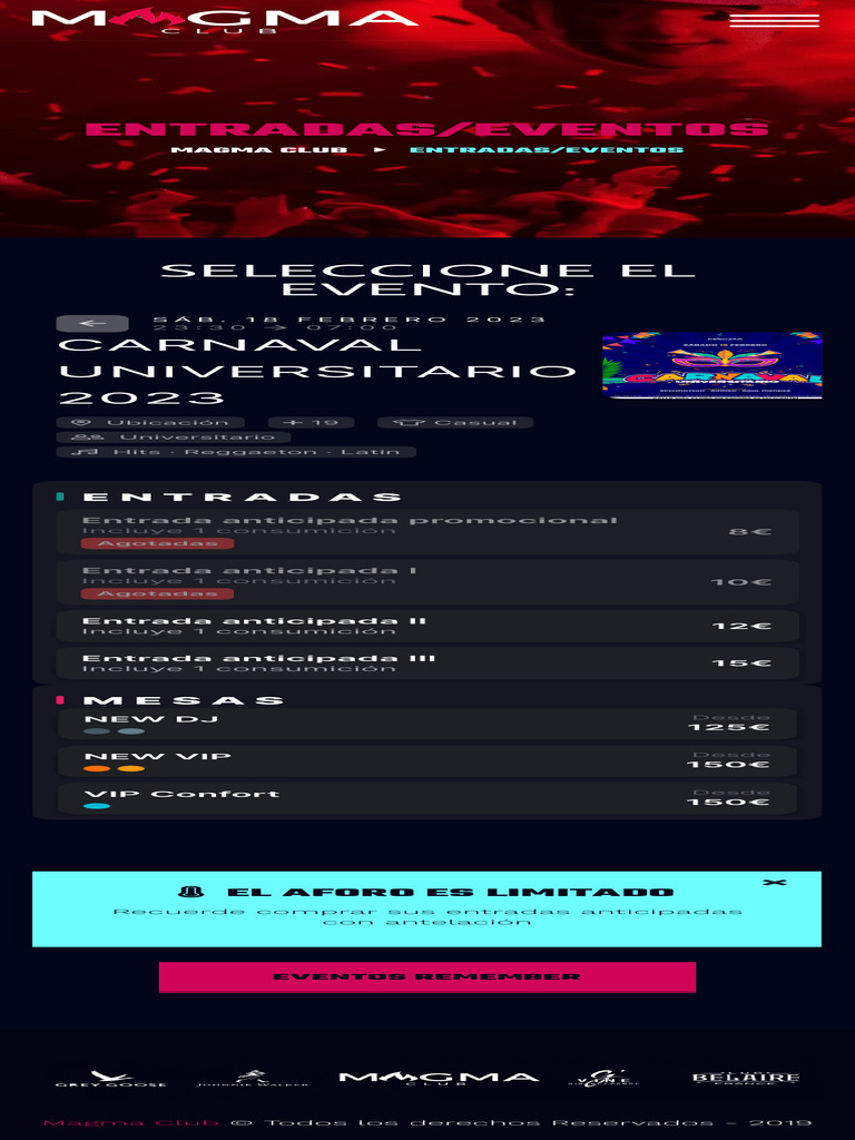 EntradasEventos - Magma Club | PDF