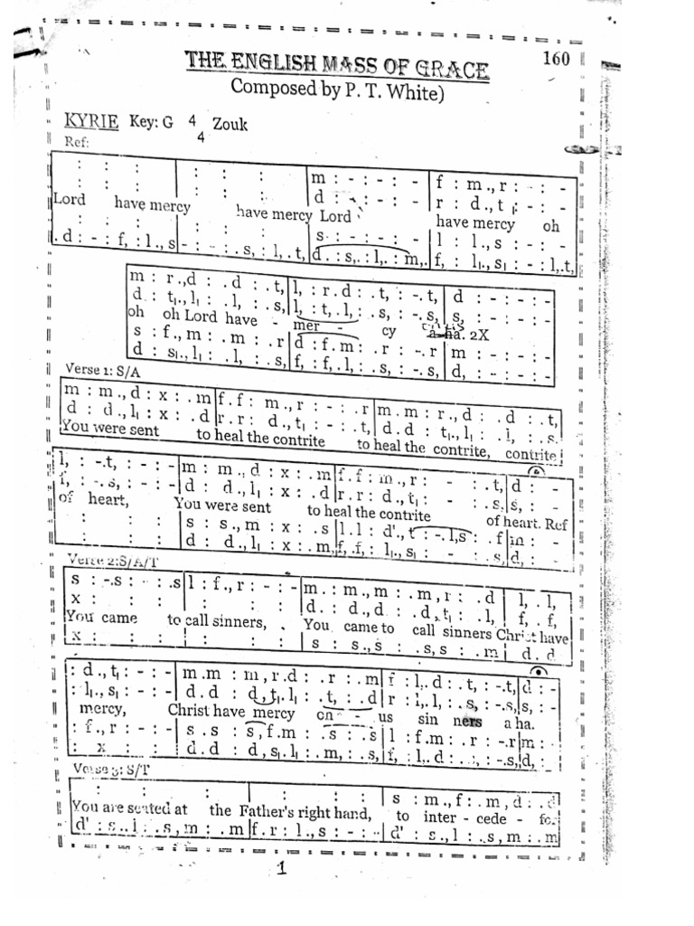 English Mass of Grace-1 | PDF