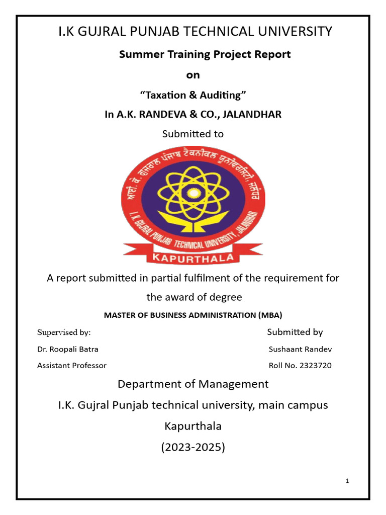 Project Report Sushaant Randev 2 | PDF