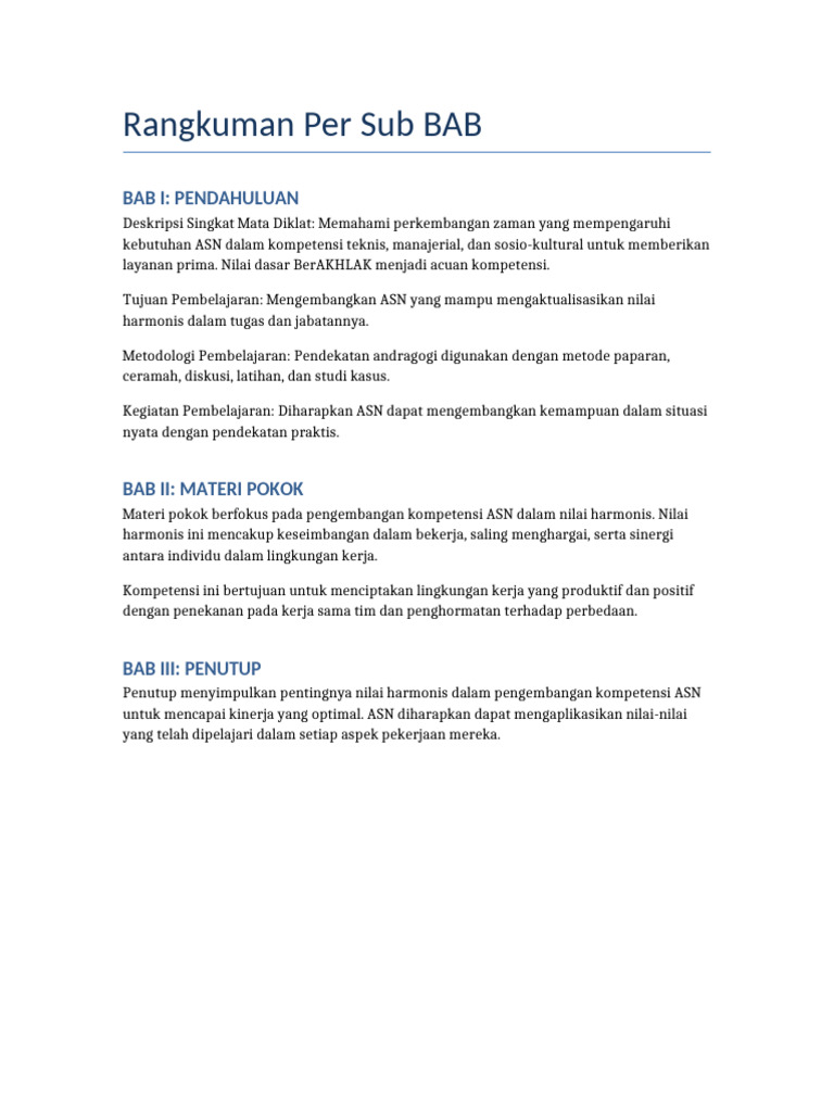 Rangkuman Modul Harmonis Lengkap | PDF