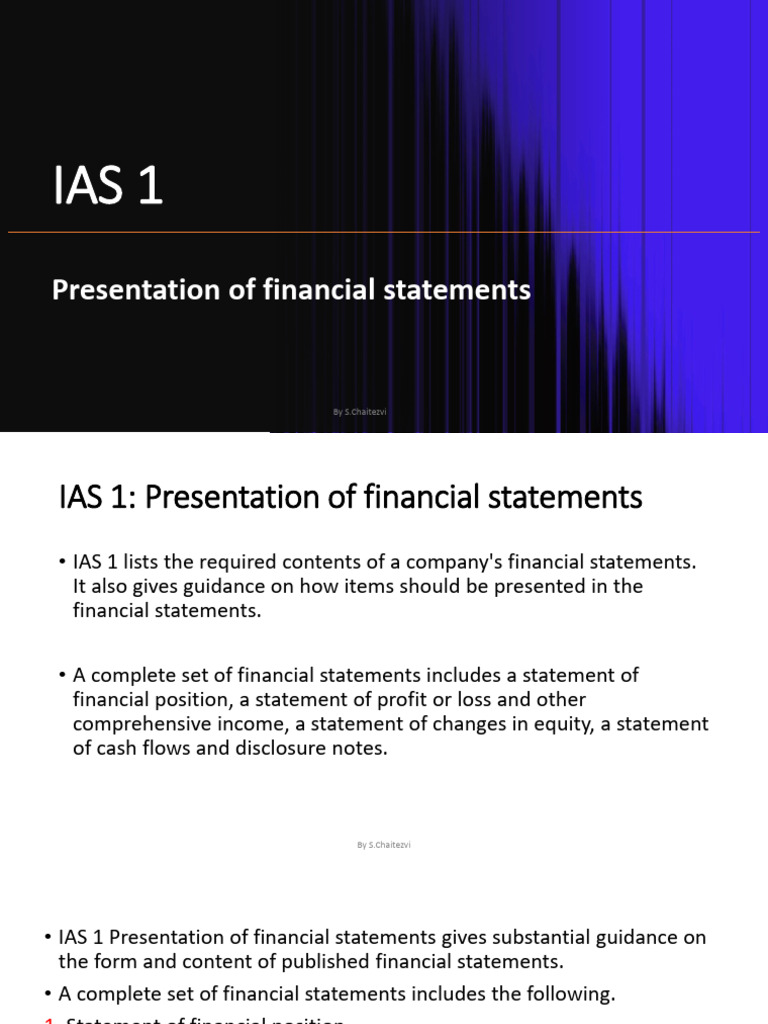 IAS 1-Presenation of Financial Statements - 241002 - 164202 | PDF ...