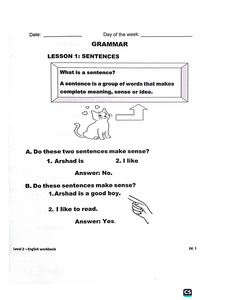 Workbook pages 1 to 5 | PDF