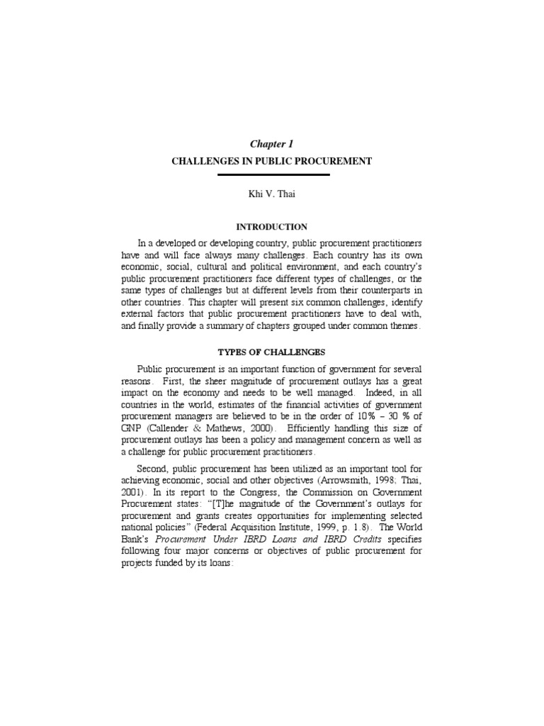 Six Common Challenges Facing Public Procurement Practitioners And The