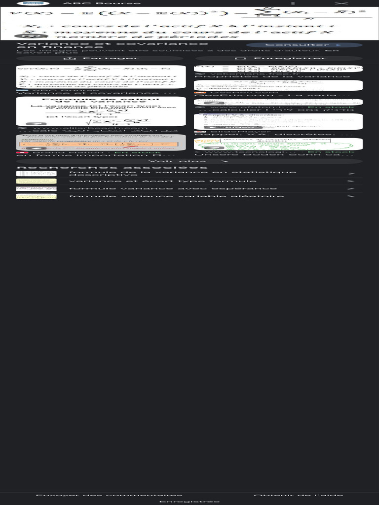 Formule de La Variance - Recherche Google | PDF