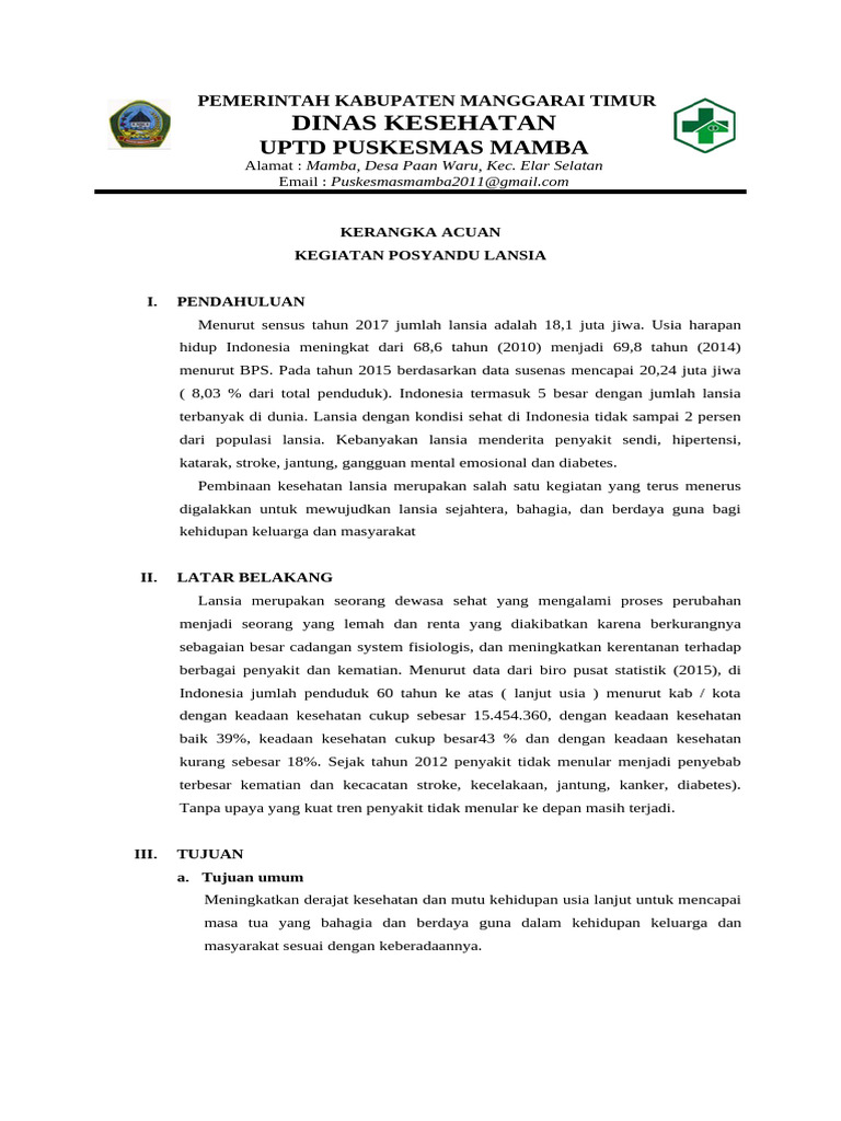 KAK Posy - Lansia | PDF