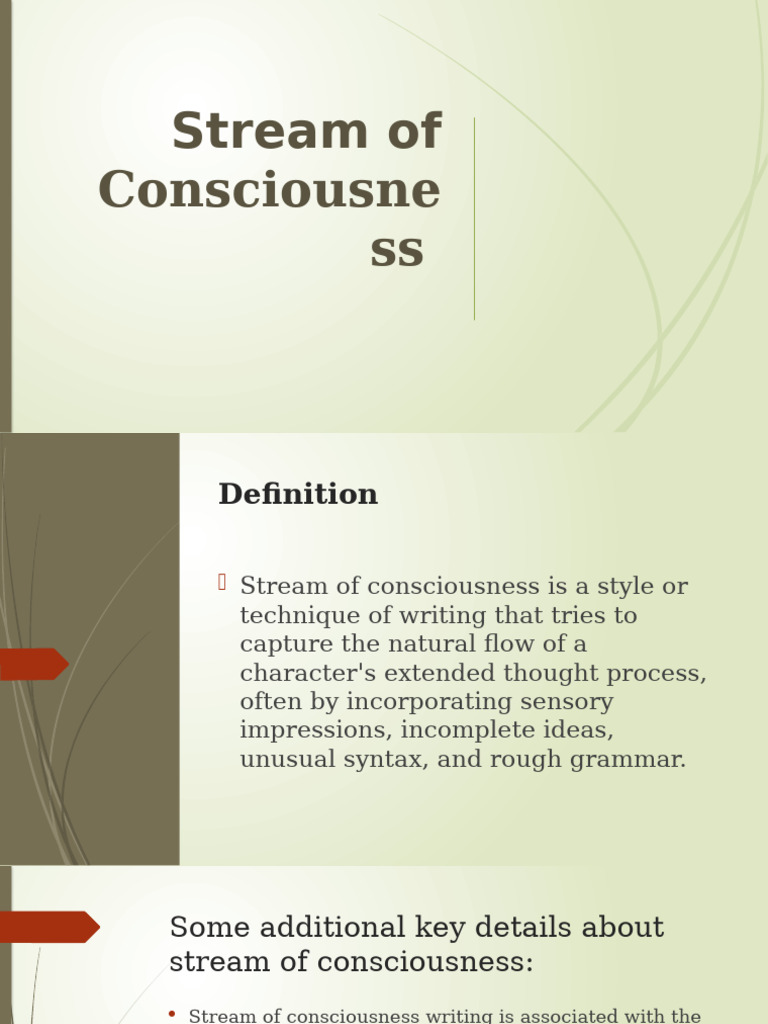 Understanding Stream of Consciousness | PDF | Thought | Consciousness
