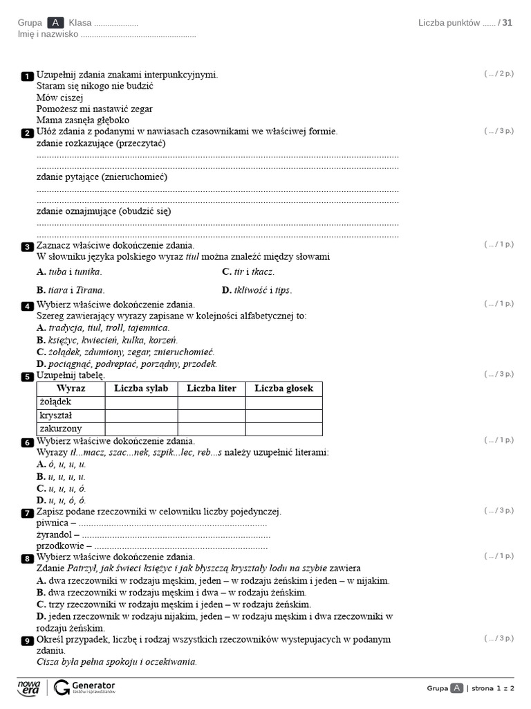 Test - Eko Klasa 4 | PDF