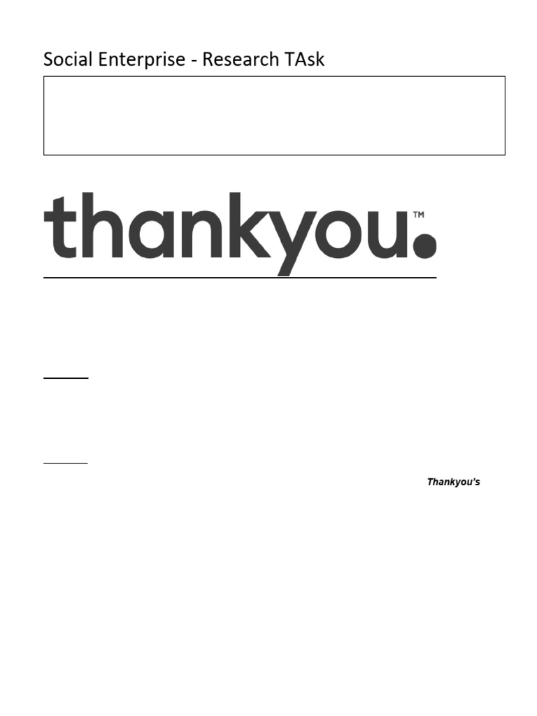 Social_Enterprise_-_Research_Task (2) | PDF