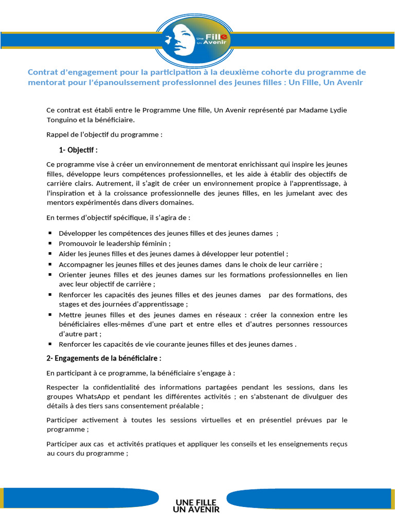 Contrat D'engagement - 011204 | PDF