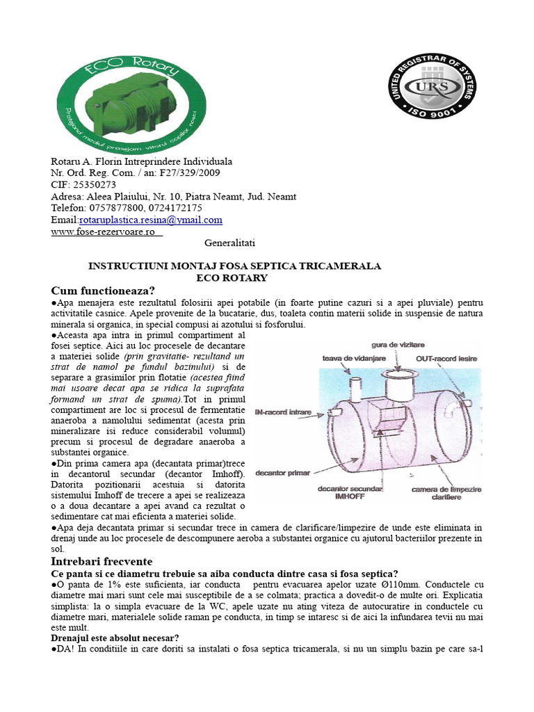 Instructiuni Montaj Fose | PDF