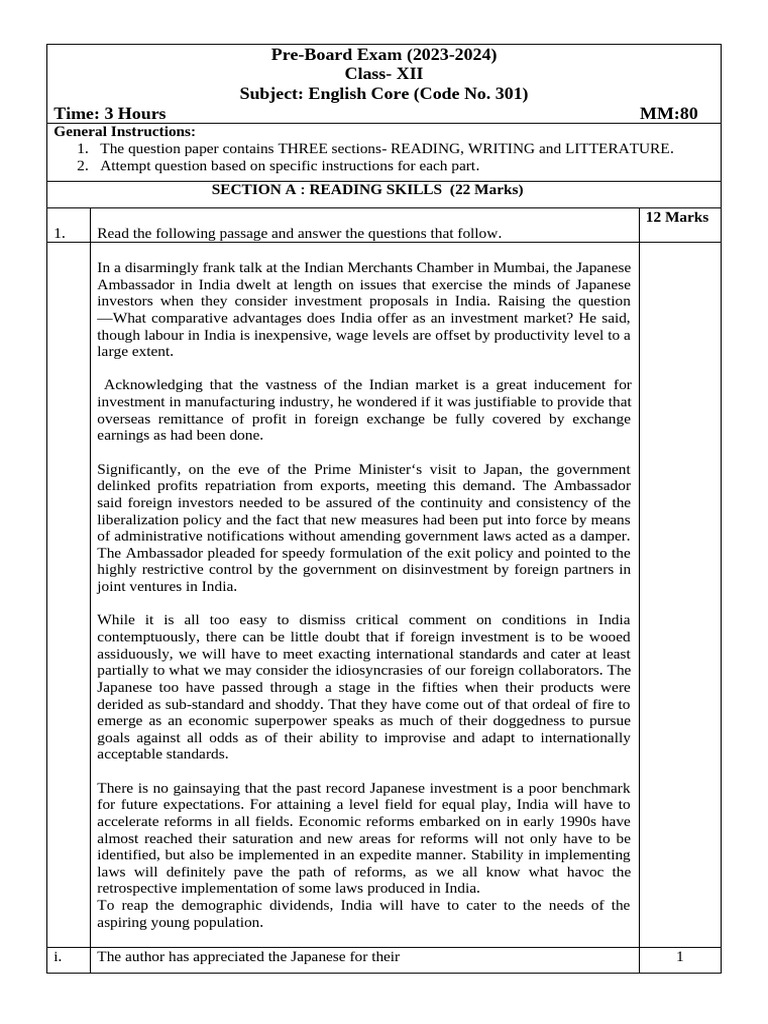 Class Xii - Set2 - QP | PDF