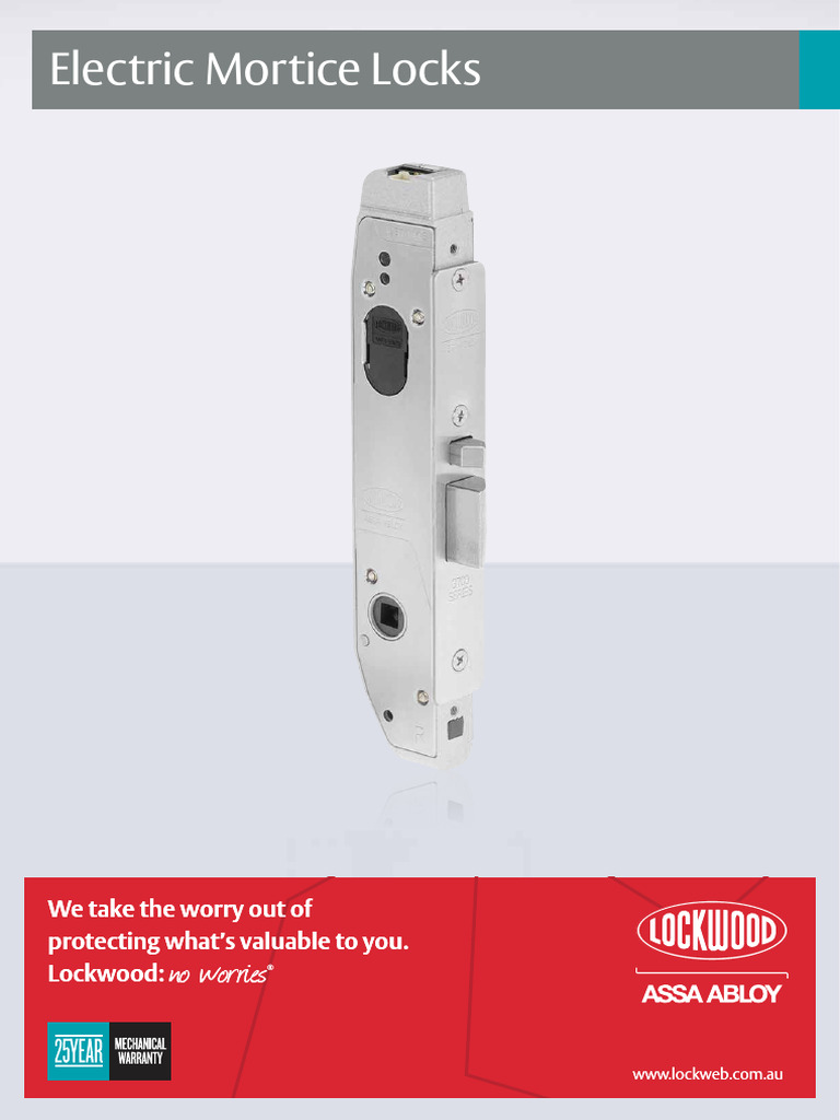 Electric Mortice Locks: No Worries No Worries | PDF