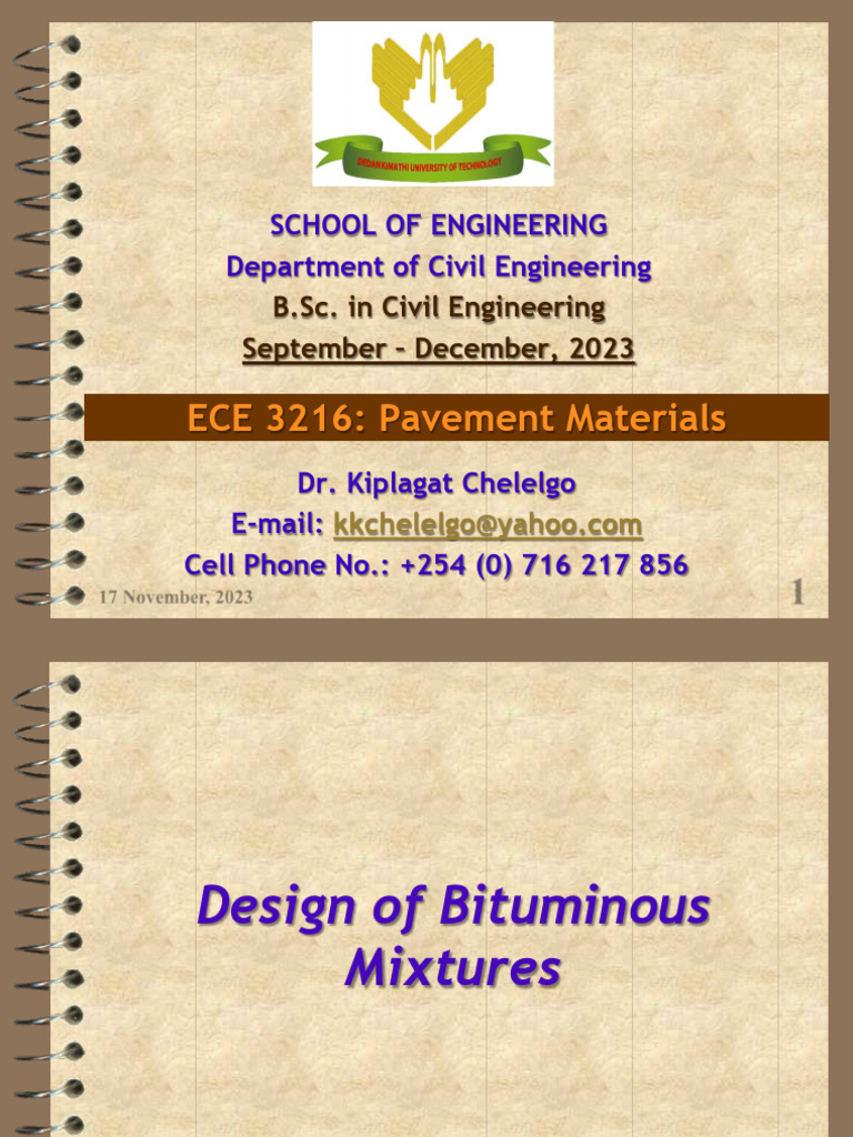 Lesson 7 - ECE 3216 Design of Bituminous Mixtures | PDF | Materials ...