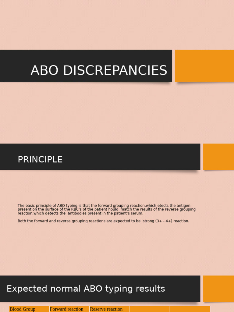 Abo Discrepancies | PDF
