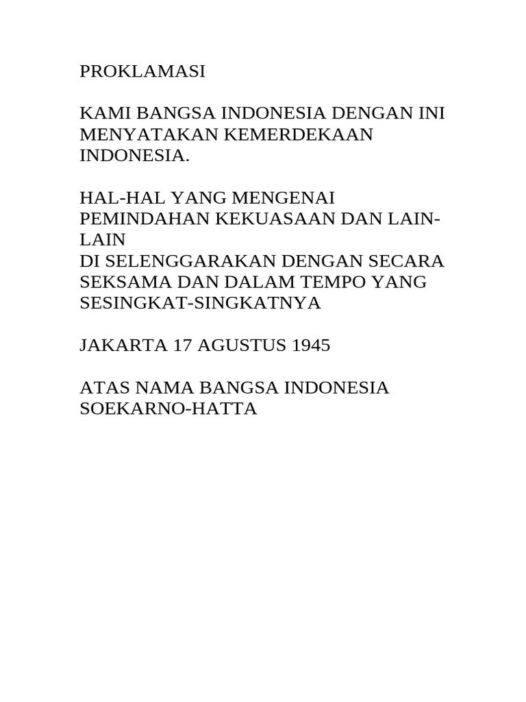 PROKLAMASI - Docx NUNGKY | PDF