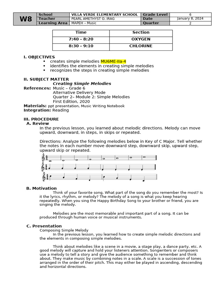 Music6-Simple Melodies Part 2 | PDF