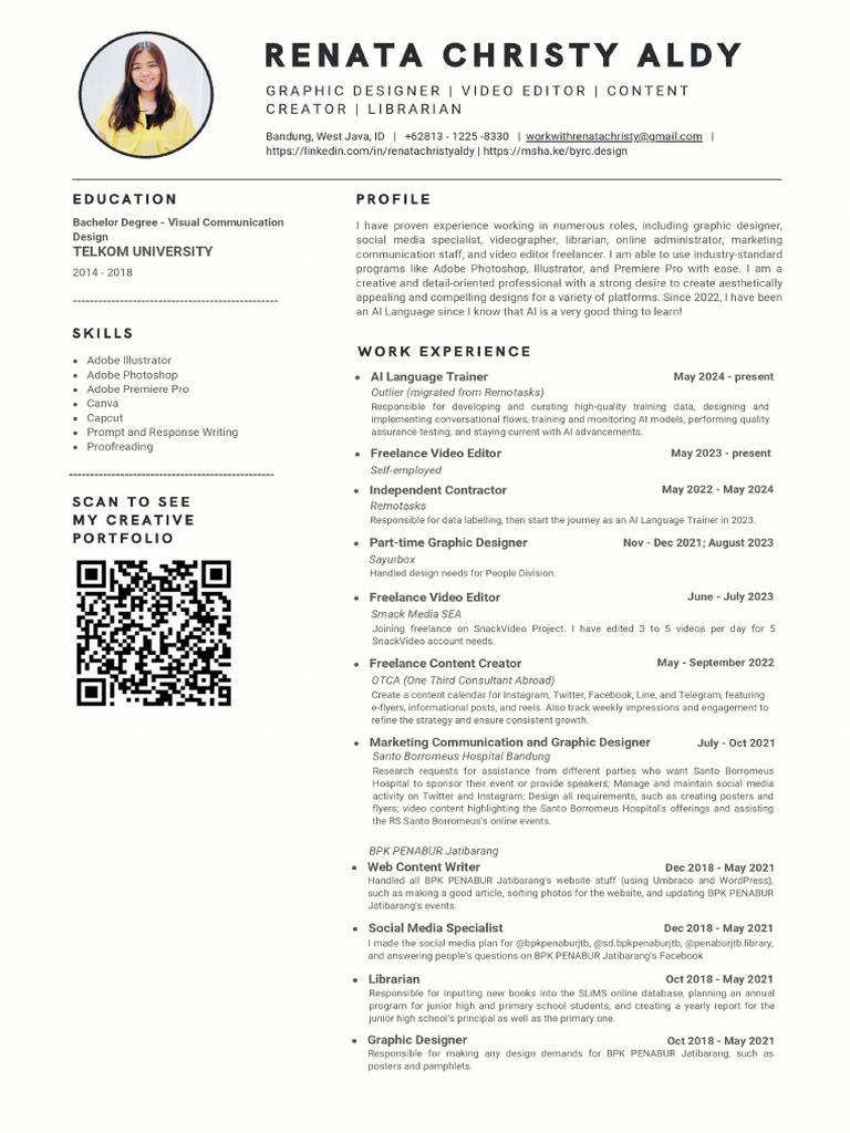 CV Renata Christy Aldy (Last Updated August 2024) | PDF