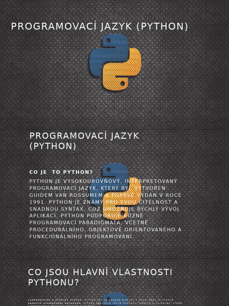 Programovací Jazyk Phyton (VZ) | PDF