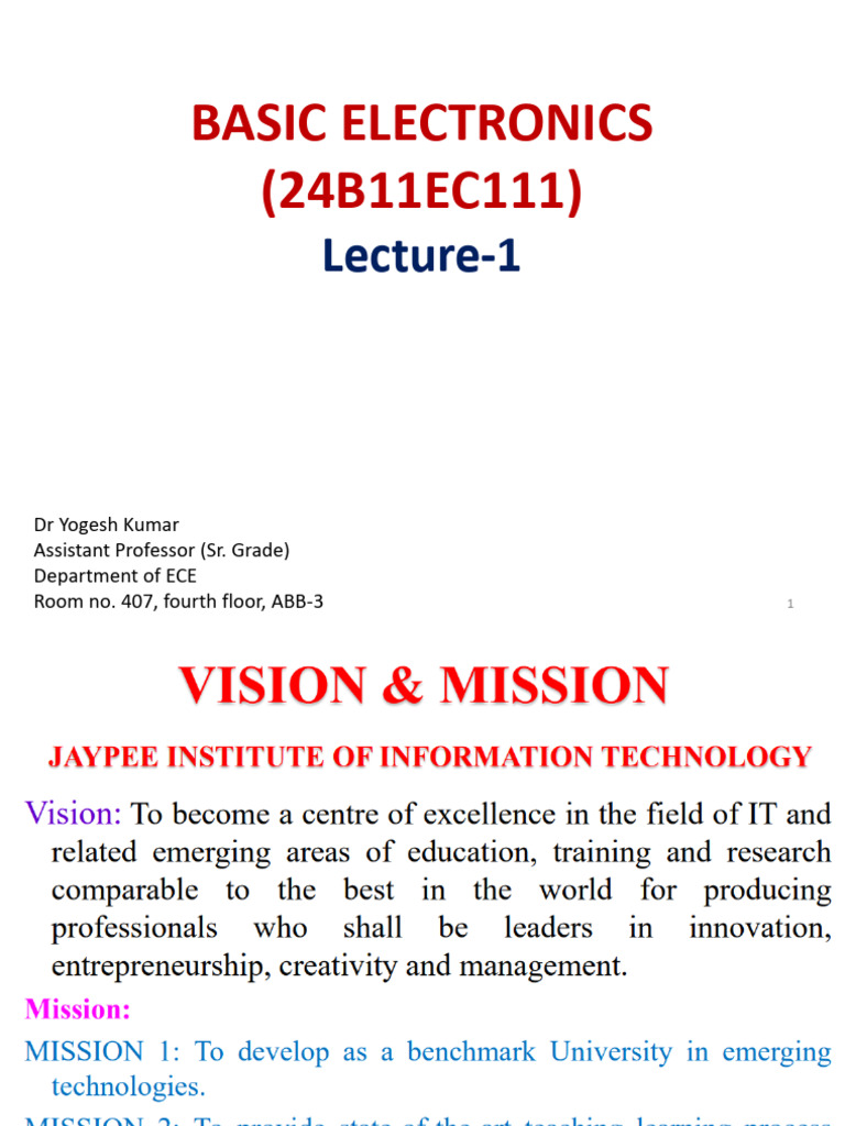 Electronics Syallabus | PDF