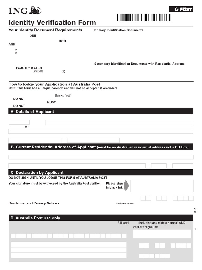 Auspost Form | PDF