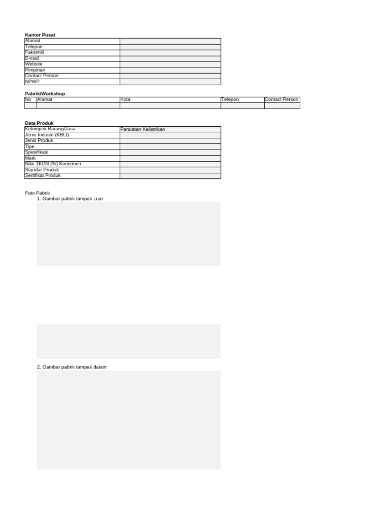 Formulir Sensus TKDN 2024 | PDF