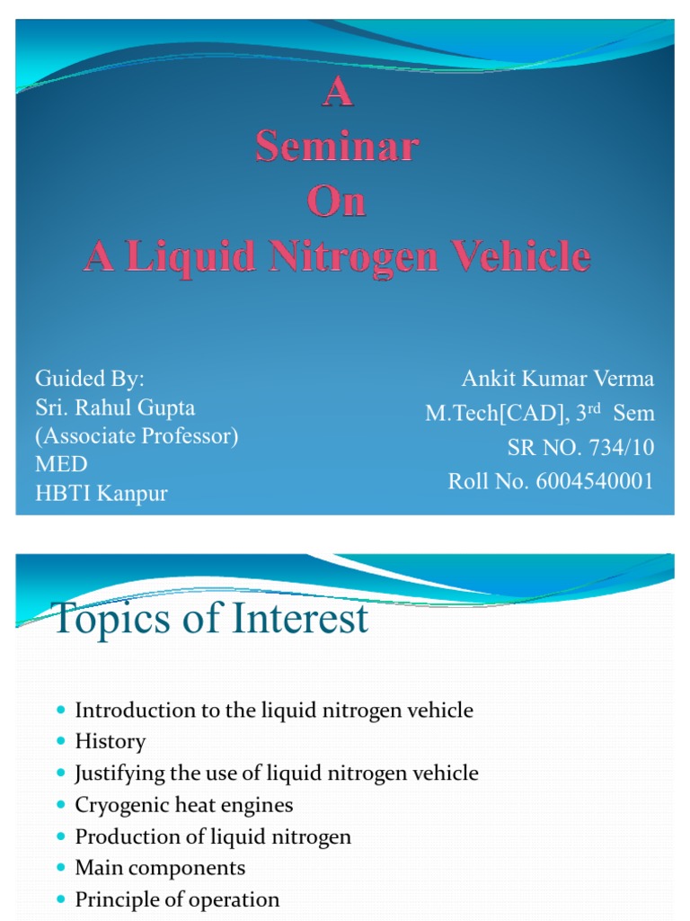 Liquid Nitrogen Vehicle | PDF | Cryogenics | Heat