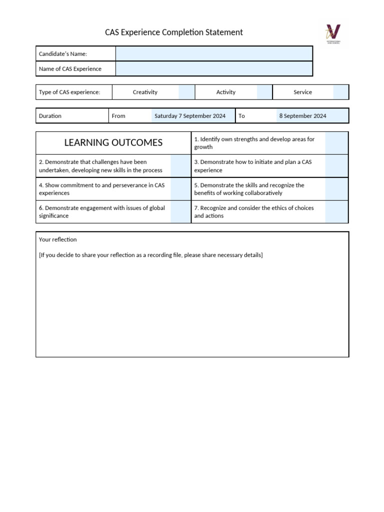 Completion Statement Editable | PDF