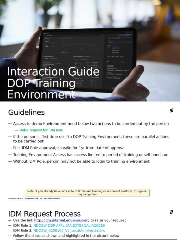 DOP Training Environment Training | PDF