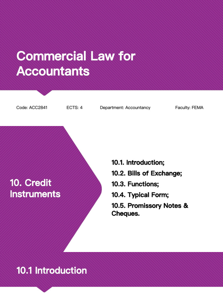 10 Credit Instruments - Notes | PDF