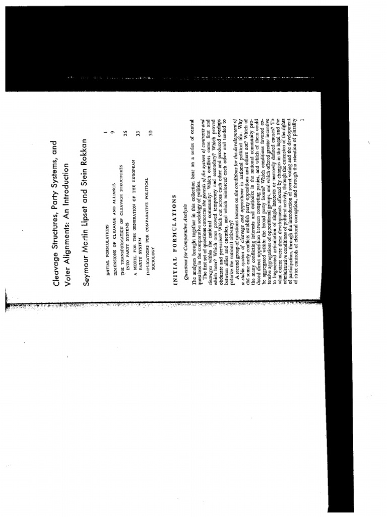 Lipset and Rokkan | PDF