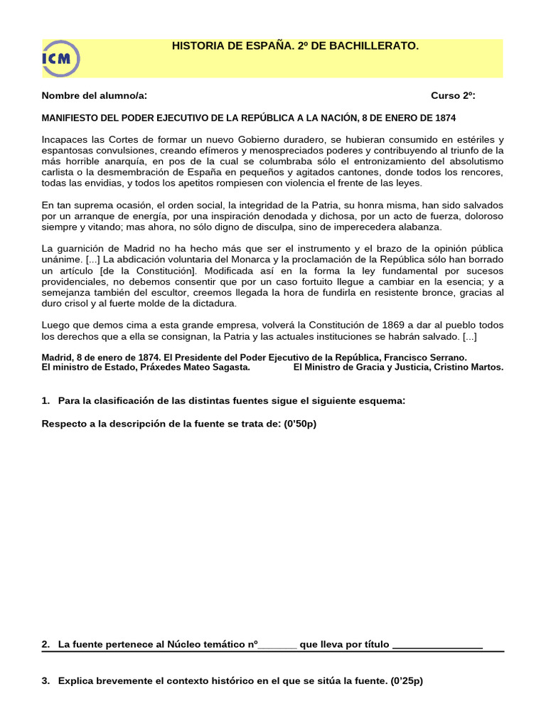 Prueba Fuente 3 Sexenio | PDF | España | Historia