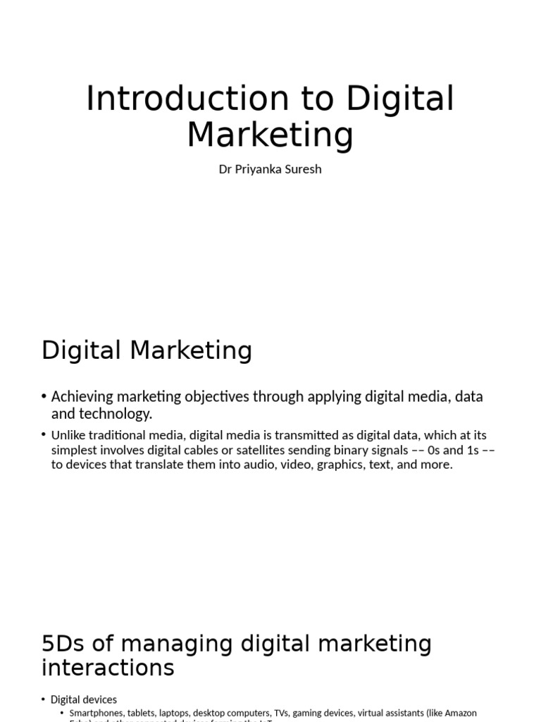 Session 1- Introduction to Digital Marketing | PDF